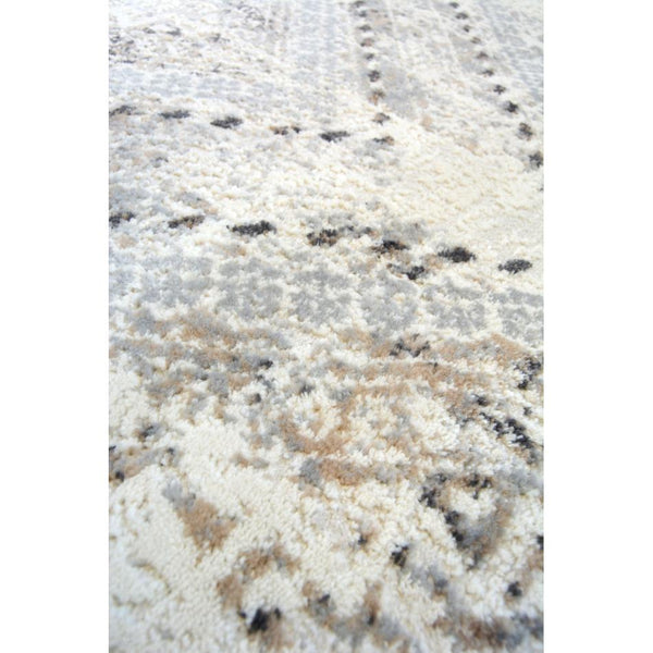 Abstract Square Grey Rug