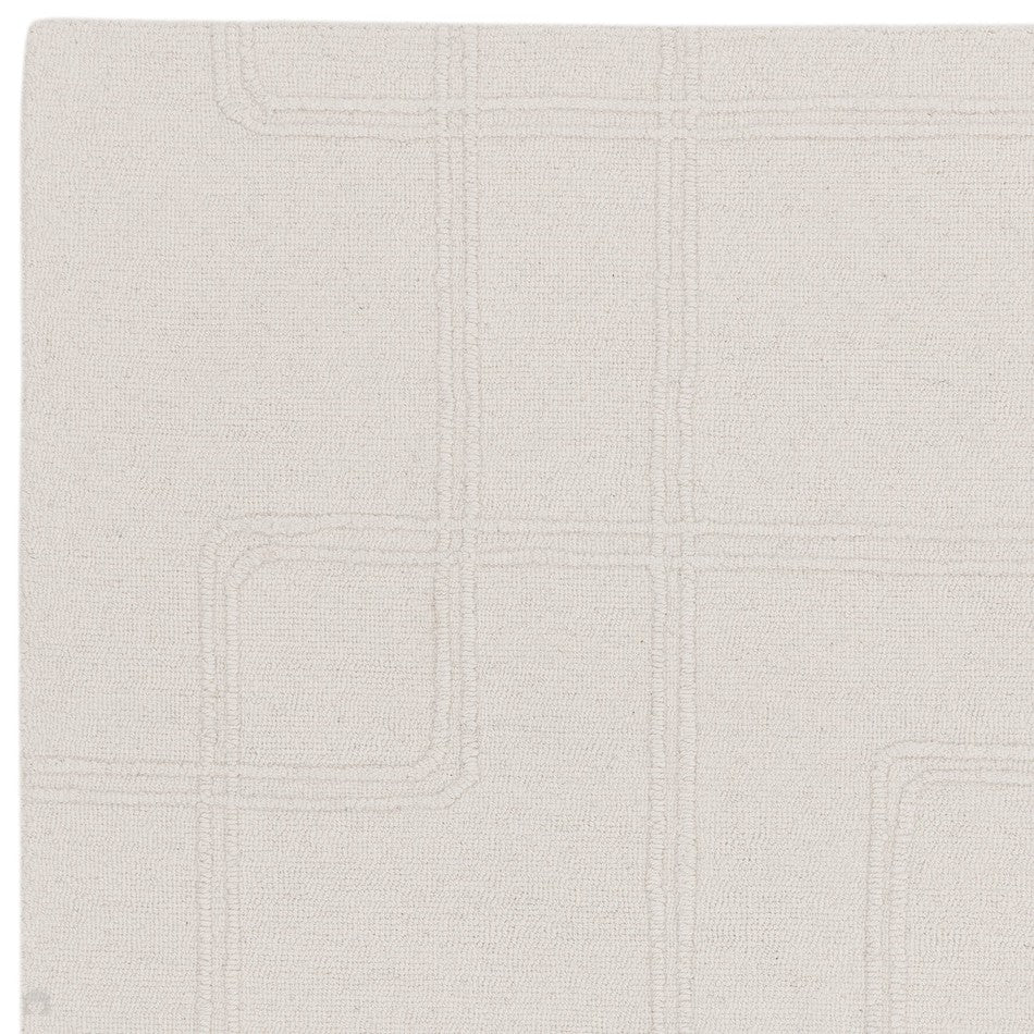On Sale Ada Modern Plain Geometric Ivory Hi-Low Loop Linear Path Hand ...