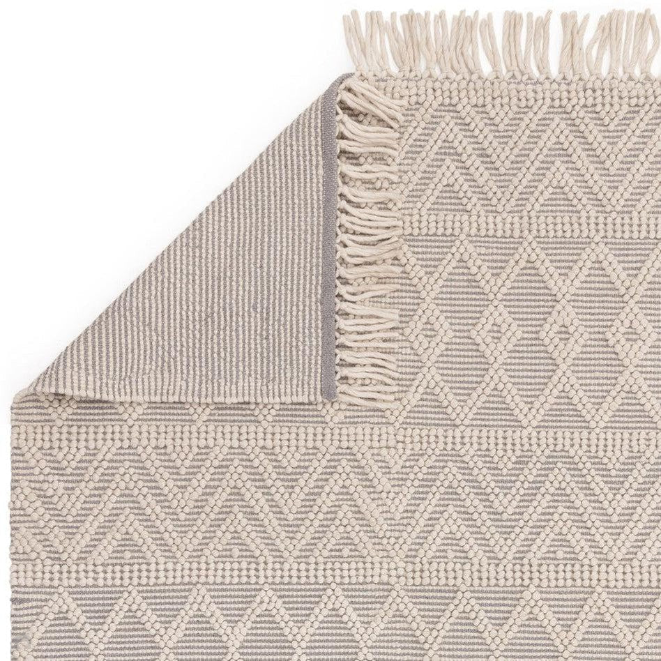 On Sale Asra Modern Boho Geometric Hand-Woven Textured Hi-Low Ribbed ...