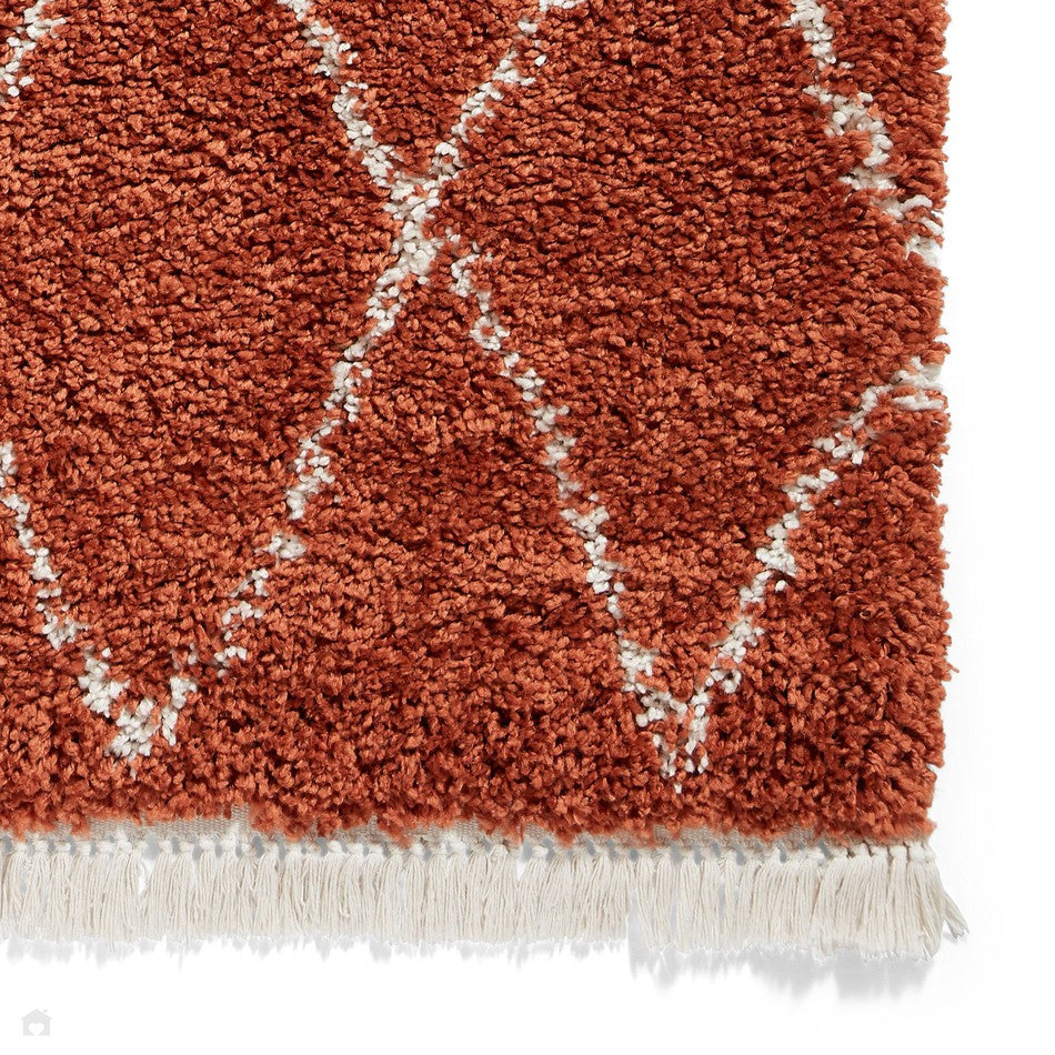 On Sale Boho 8280 Modern Moroccan Berber Soft Plush Shaggy Rust Rug ...