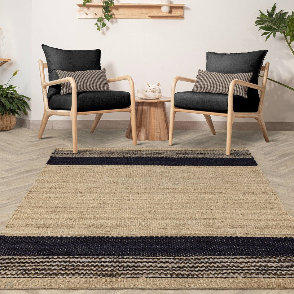On Sale Cedar Jute Charcoal Grey/Natural Rug Lowest Price £159.51 At ...