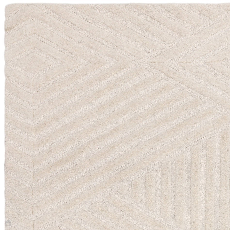 On Sale Hague Modern Plain Geometric Hand-Carved Hi-Low 3D Ridged Cut ...