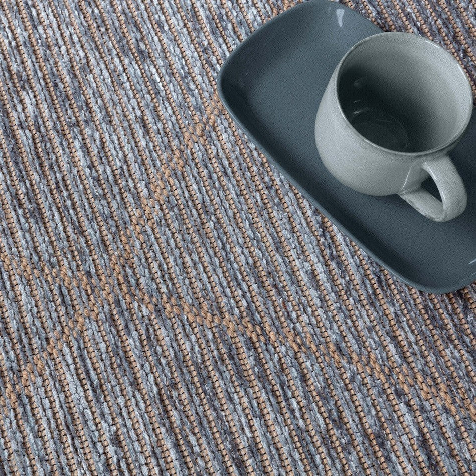 On Sale Mulberry Modern Plain Berber Jute Chenille Mix Ribbed Textured ...