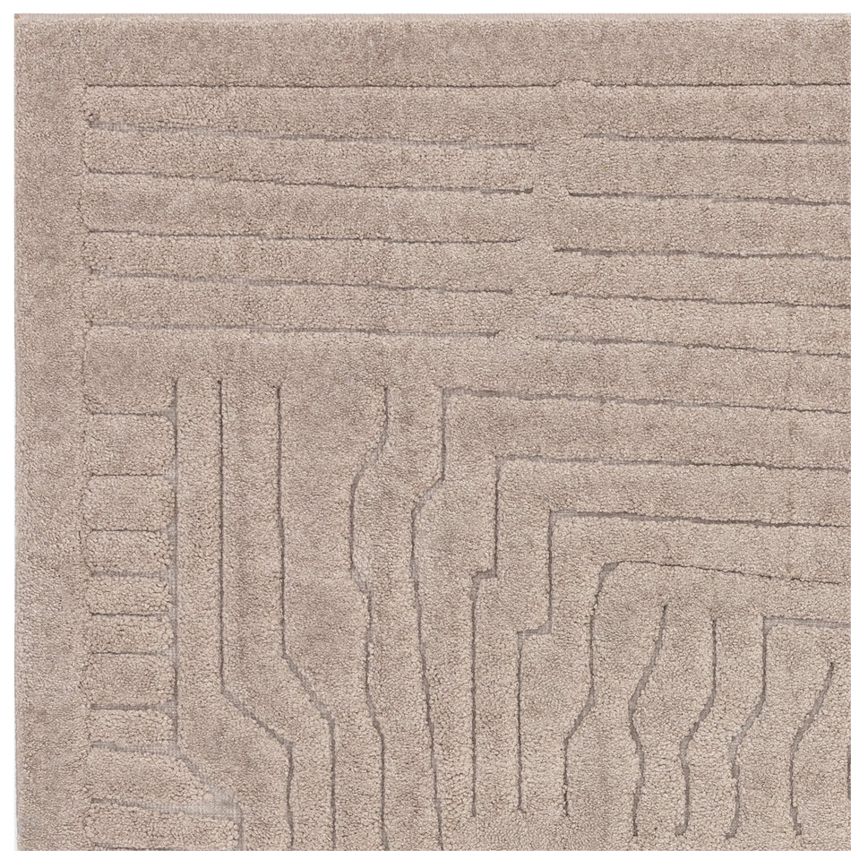 On Sale Valley Route Scandinavian Carved 3D Hi-Low Flatweave Beige ...