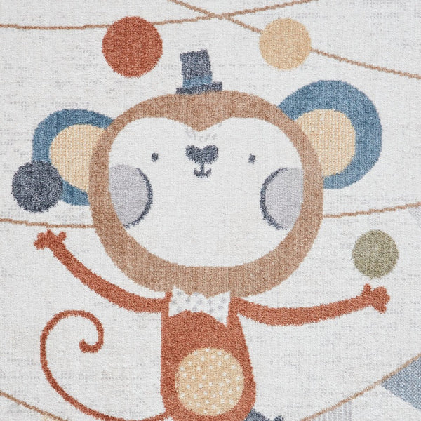 On Sale Washable Vida Kids Monkey Flatweave Multicolour Rug Lowest ...