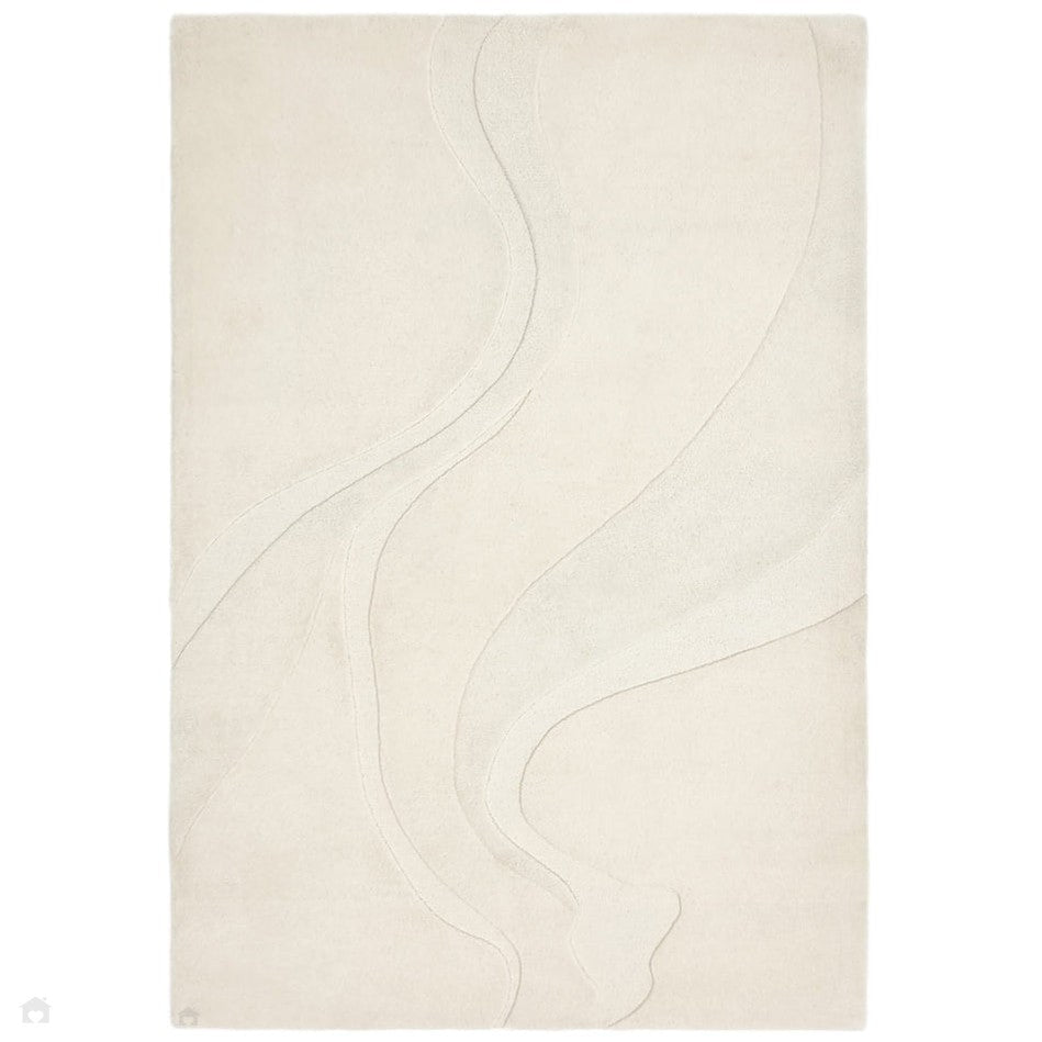 Olsen Glide Modern Plain Abstract Hand Carved Hi-Low Textured Wool ...